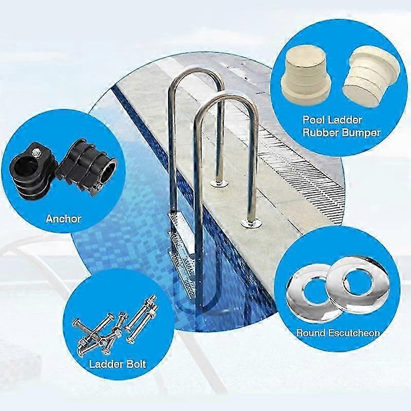 Pool Ladder Replacement Kit Pool Ladder Bolt And Ladder Rubber Bumper ...