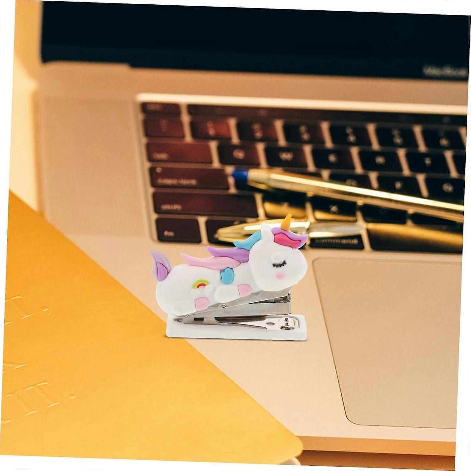 Mini Stapler Manual Office Stapler Reusable Solar-Powered Aesthetic Gel ...