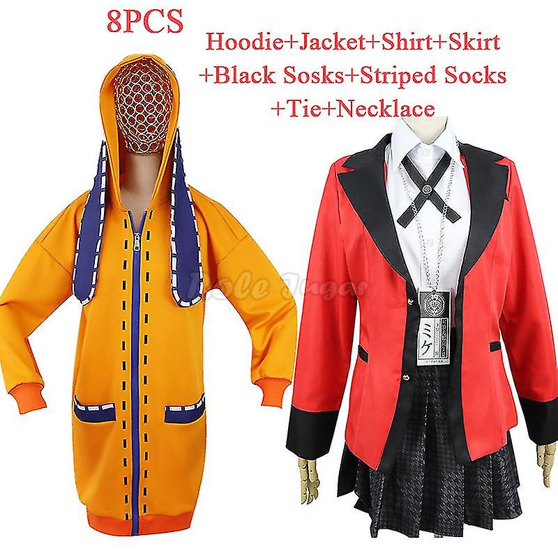 Anime Kakegurui Compulsive Gambler Rune Runa Yomozuki Costume Hoodie ...
