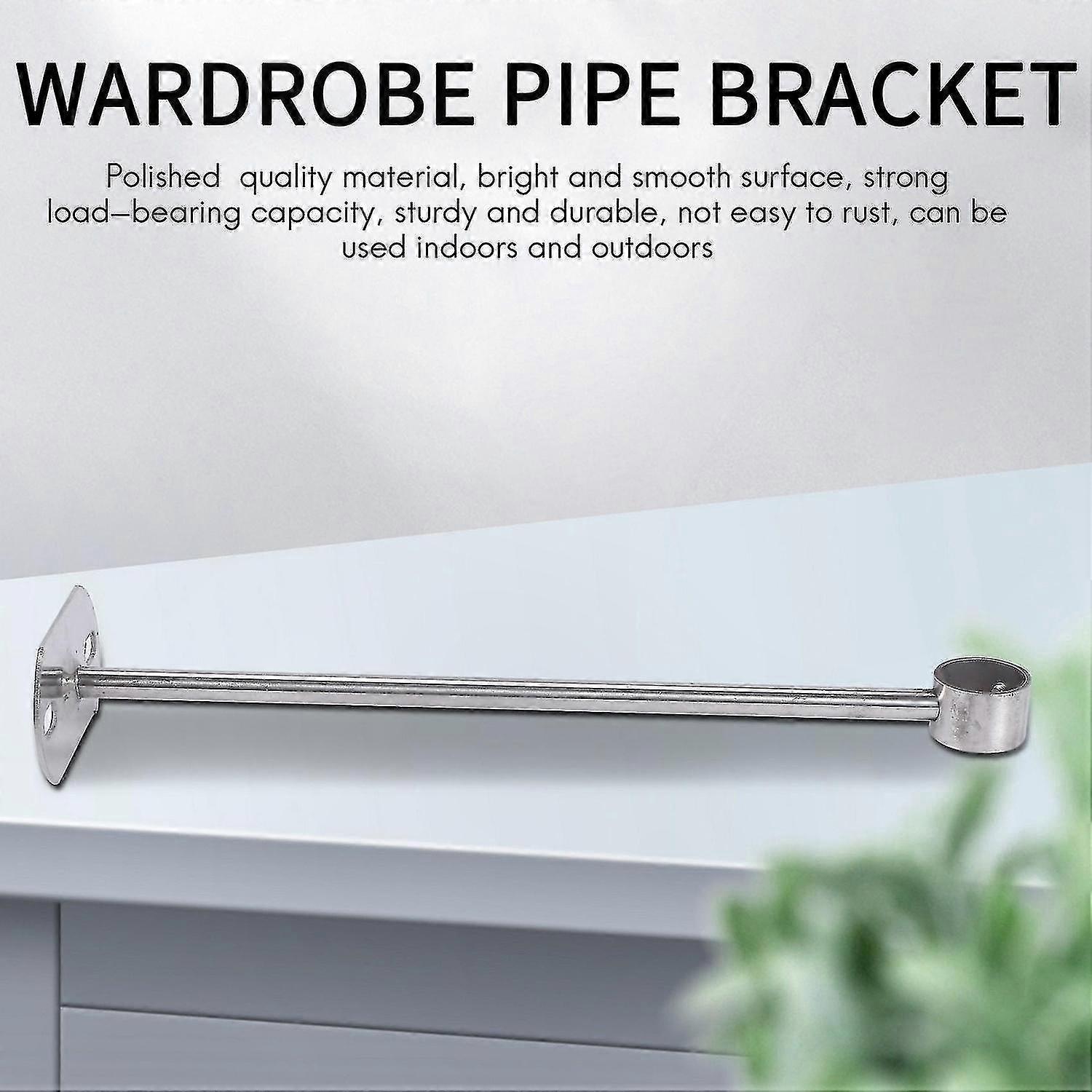 Ceiling-Mount Wardrobe Pipe Bracket, 25mm Diameter Rod Support Holder ...
