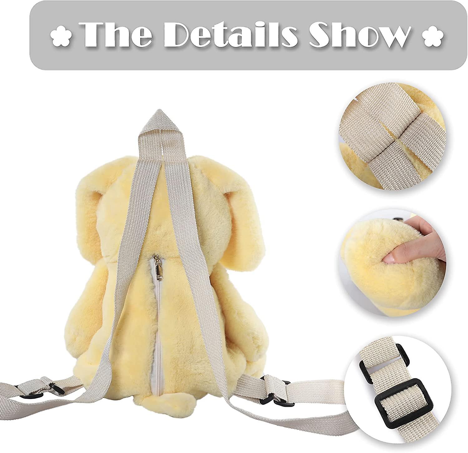 Faux Fur Backpack Furry Puppy Bag Fluffy Dog Shape Shoulder Bag Plush ...