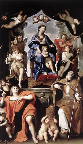 Madonna and Child with St Petronius and St John the Evangelist Domenico ...