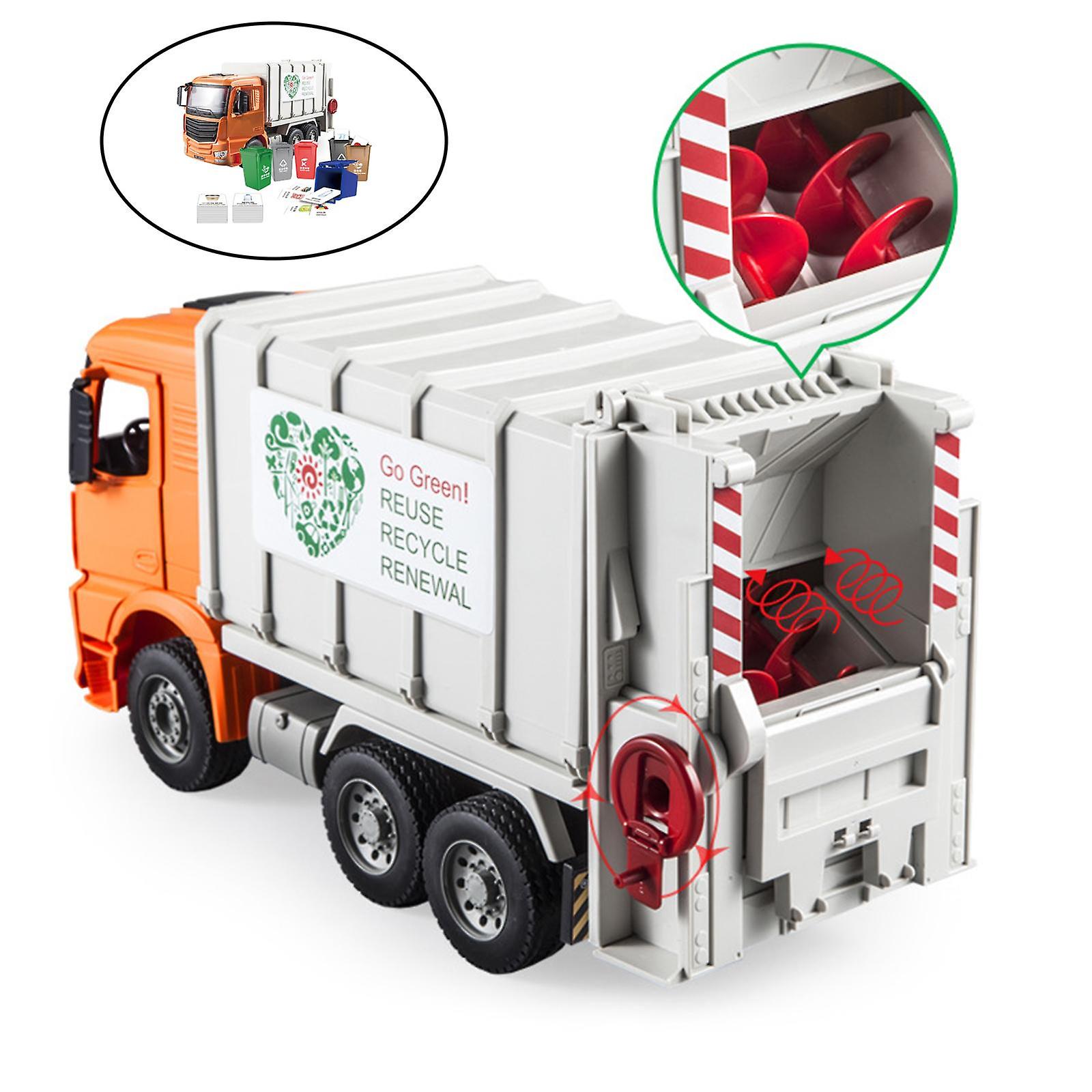 Garbage Truck Toys For Kids, City Waste Management Recycling Truck Toy ...