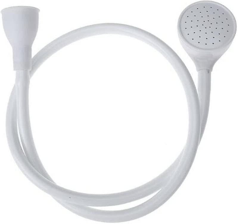 White Bath Sink Single Tap Shower Attachment Head Hose Spray -washing ...