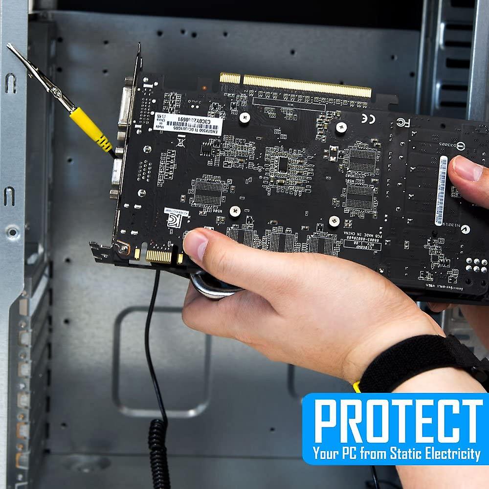 Ats-w24ykingwin Anti Static Wrist Strap Yellow, Adjustable Esd Wrist ...