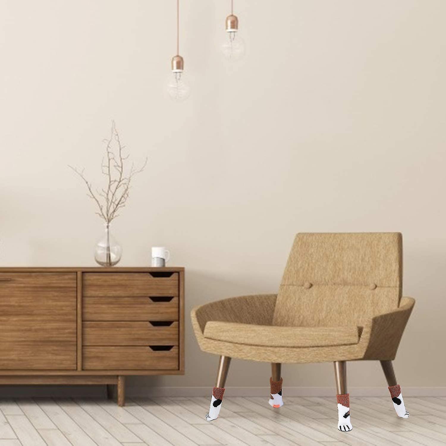 Cat Chair Socks 16 Pack Cat Furniture Socks Chair Leg Covers Cute Cat ...