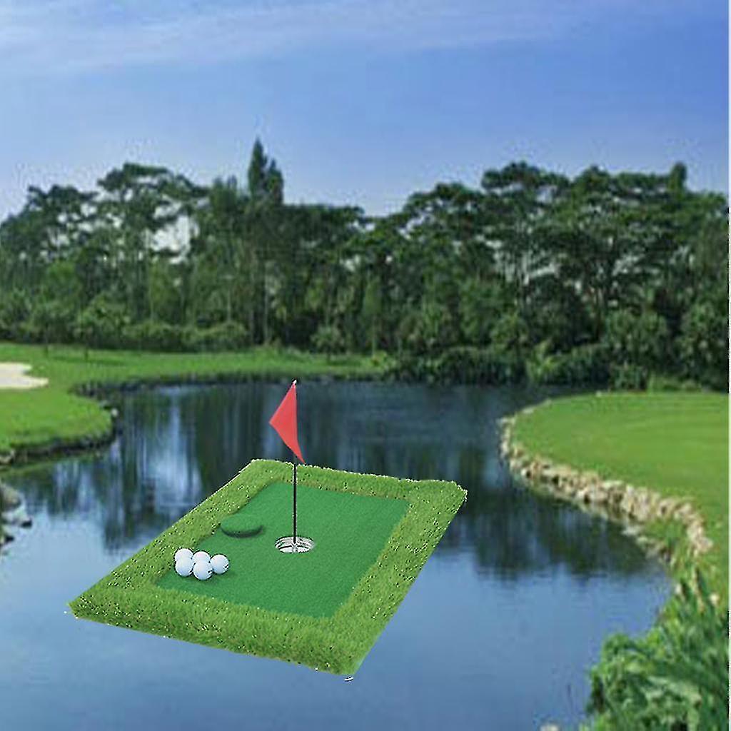 Golf Pool Floating Golf Game Green Mat Compete Set 54x90cm | Fruugo UK