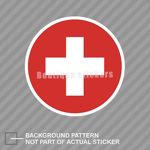 Personalized Red Cross Sticker Red Cross Sign First Aid Sign Sticker ...