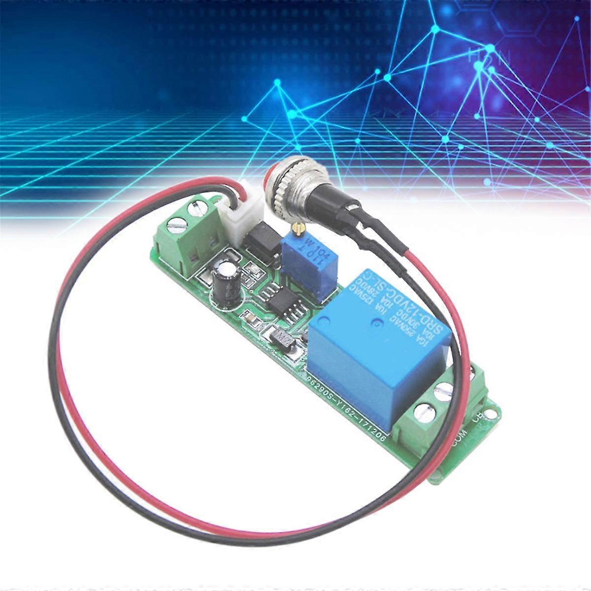 DC 12V Timing Timer Delay 1-10S Time Adjustable Relay with Indicator Light Turn OFF Relay Module ...
