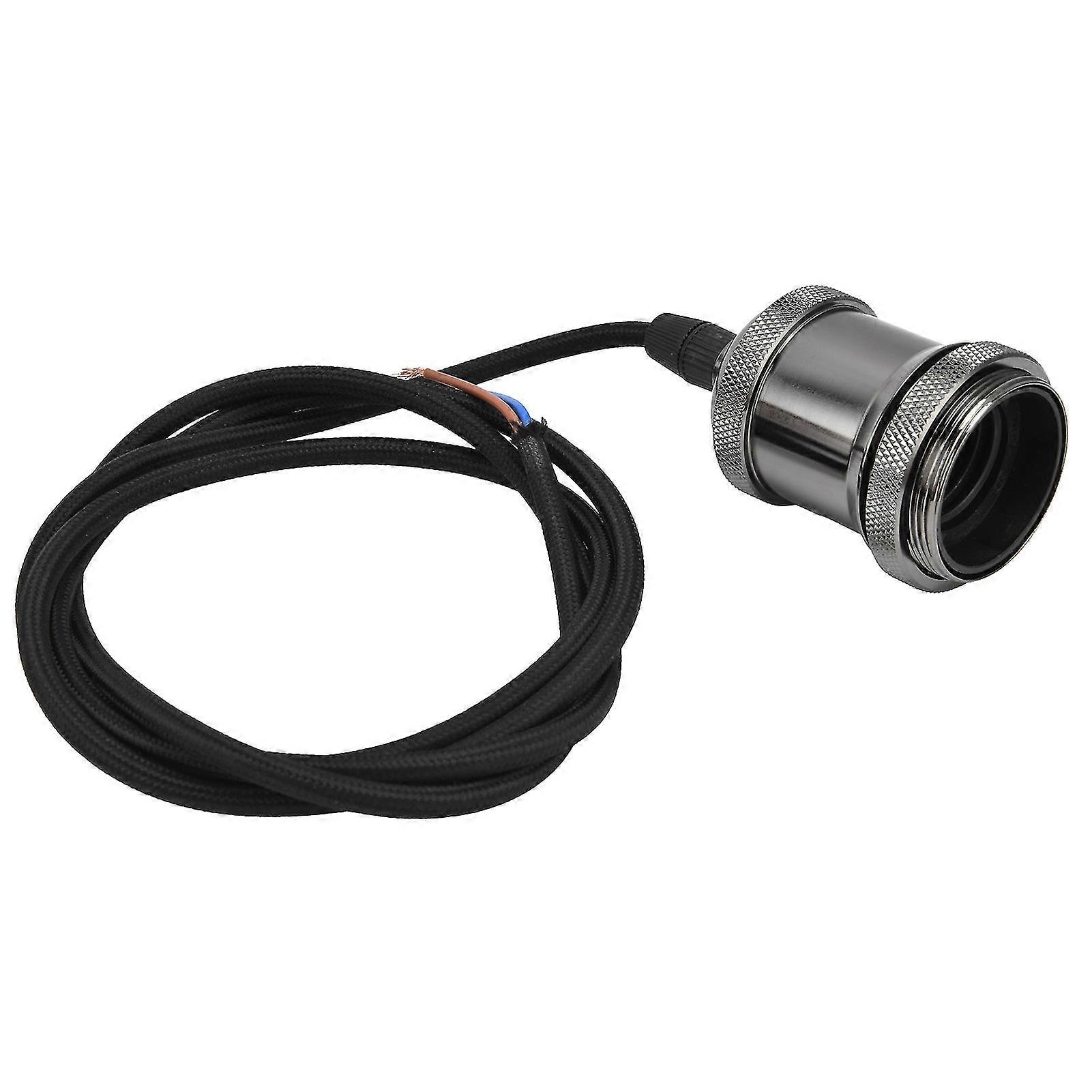 1.5m Plug In Pendant Light Cord Kit Black Vintage Lamp Socket Kit For ...