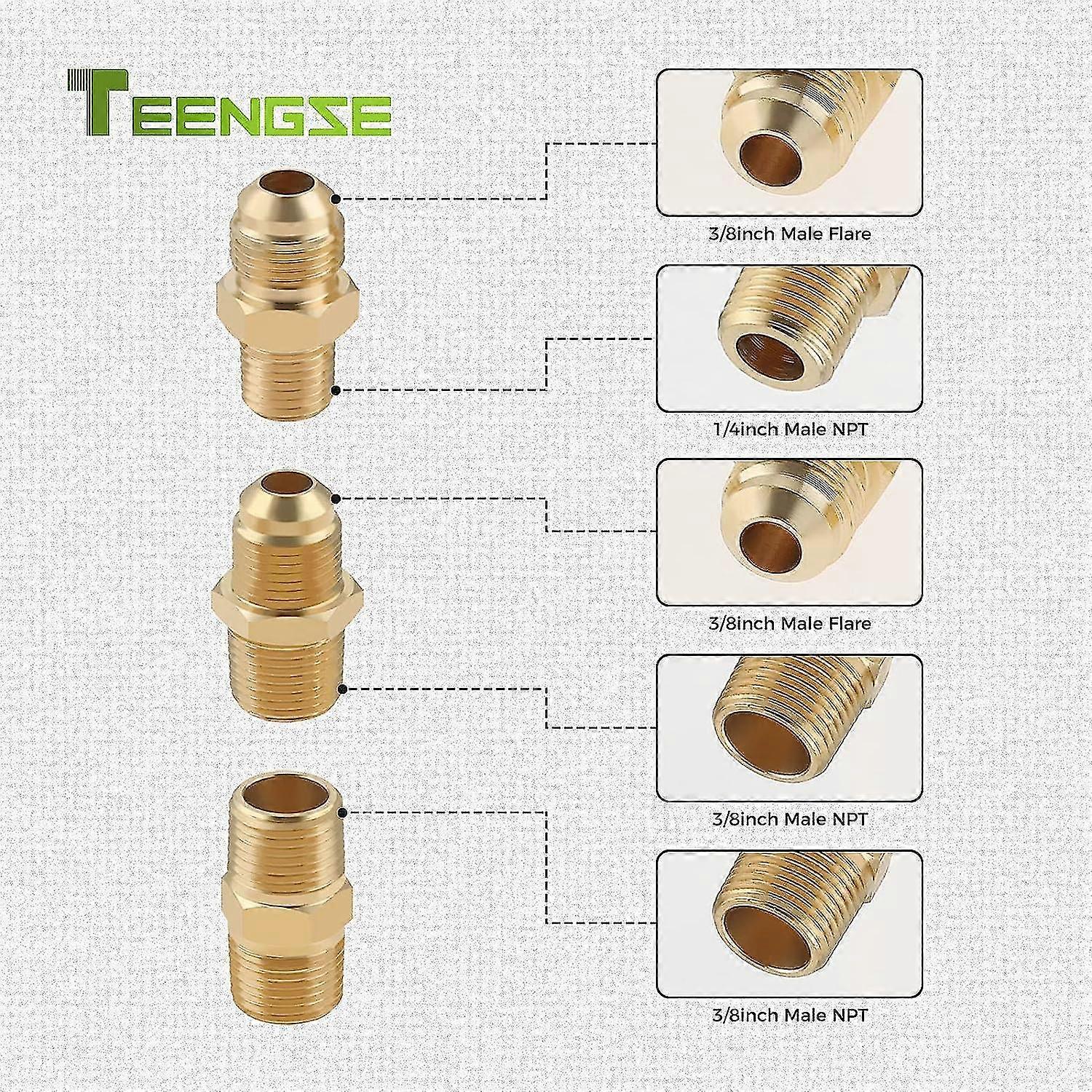 3/8inch Natural Gas Quick Connect Fittings, Propane Gas Grill Quick ...