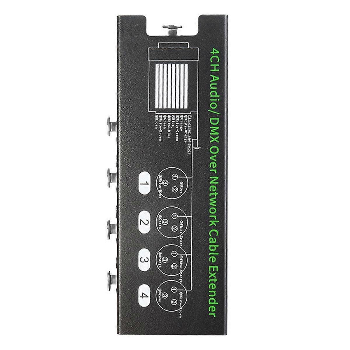 1Pair 4CH 3 Pin Audio/DMX over Network Cable Extender DMX512 Network ...