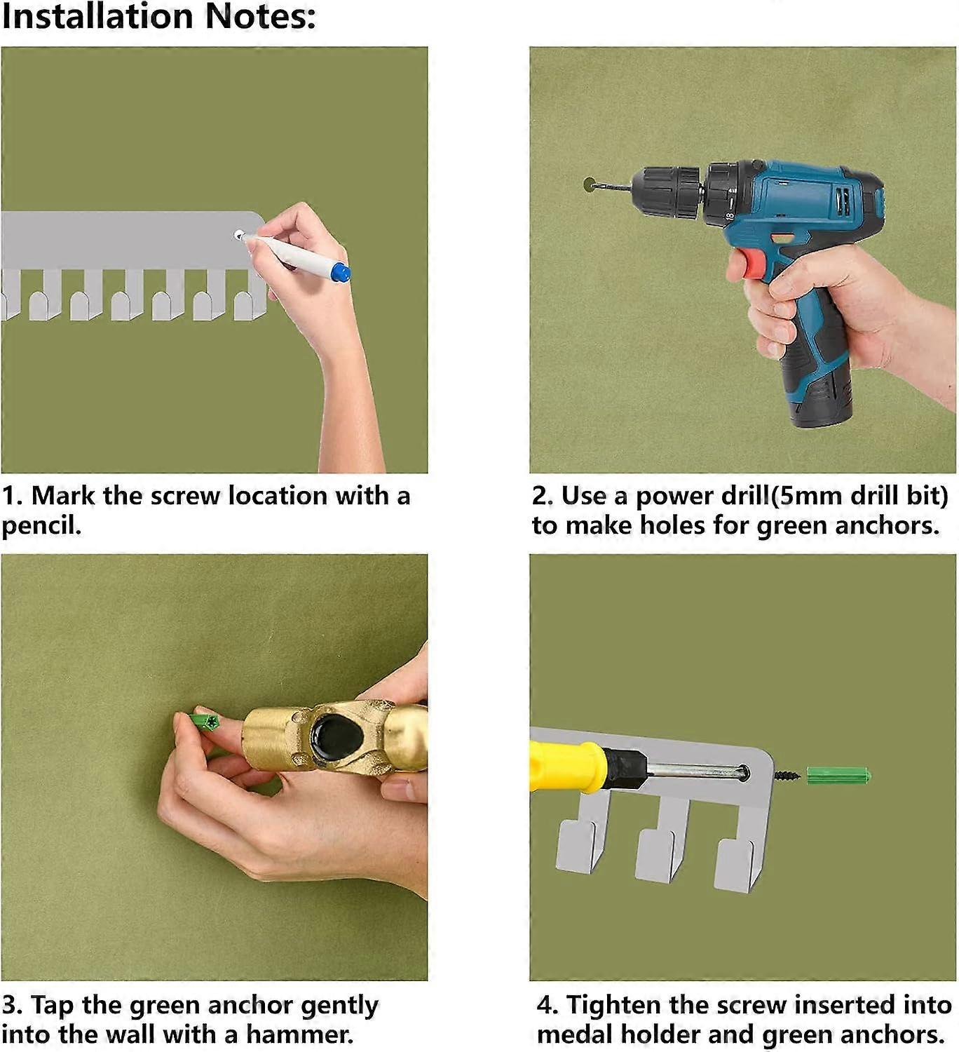 My Medals Medal Holder Sport Display Stand Wall Mount Hanger Rack Decor ...