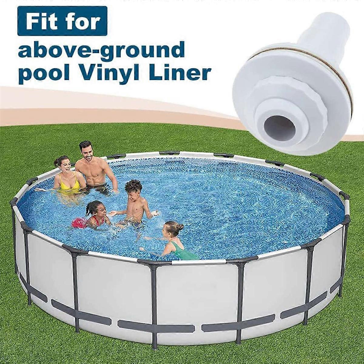 Water Inlet Outlet Fittings with Clip Threaded Tape Swimming Pool ...