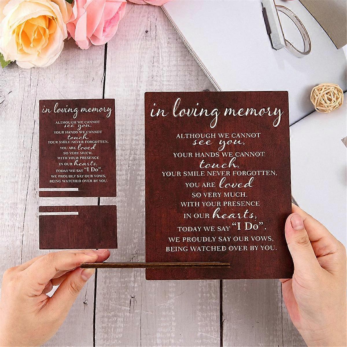 In Loving Memory Wedding Sign, Wedding Wooden for Reception, Memorial ...