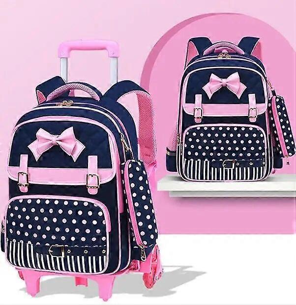 Children School Wheeled Backpack For Girls Trolley School Backpack ...