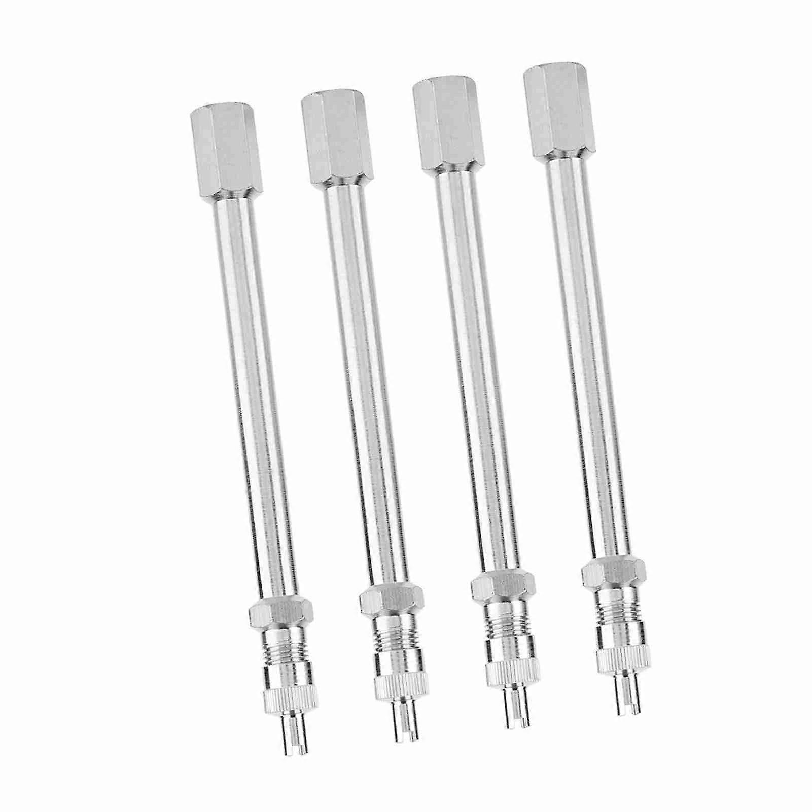 4Pcs 100mm Chrome Tyre Valve Extension Rod Wheel Adapter Car Truck ...