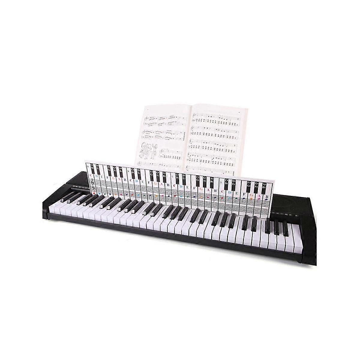 61keys 88 Keys Piano Keyboard Reference Chart Five Line Piano Reference ...