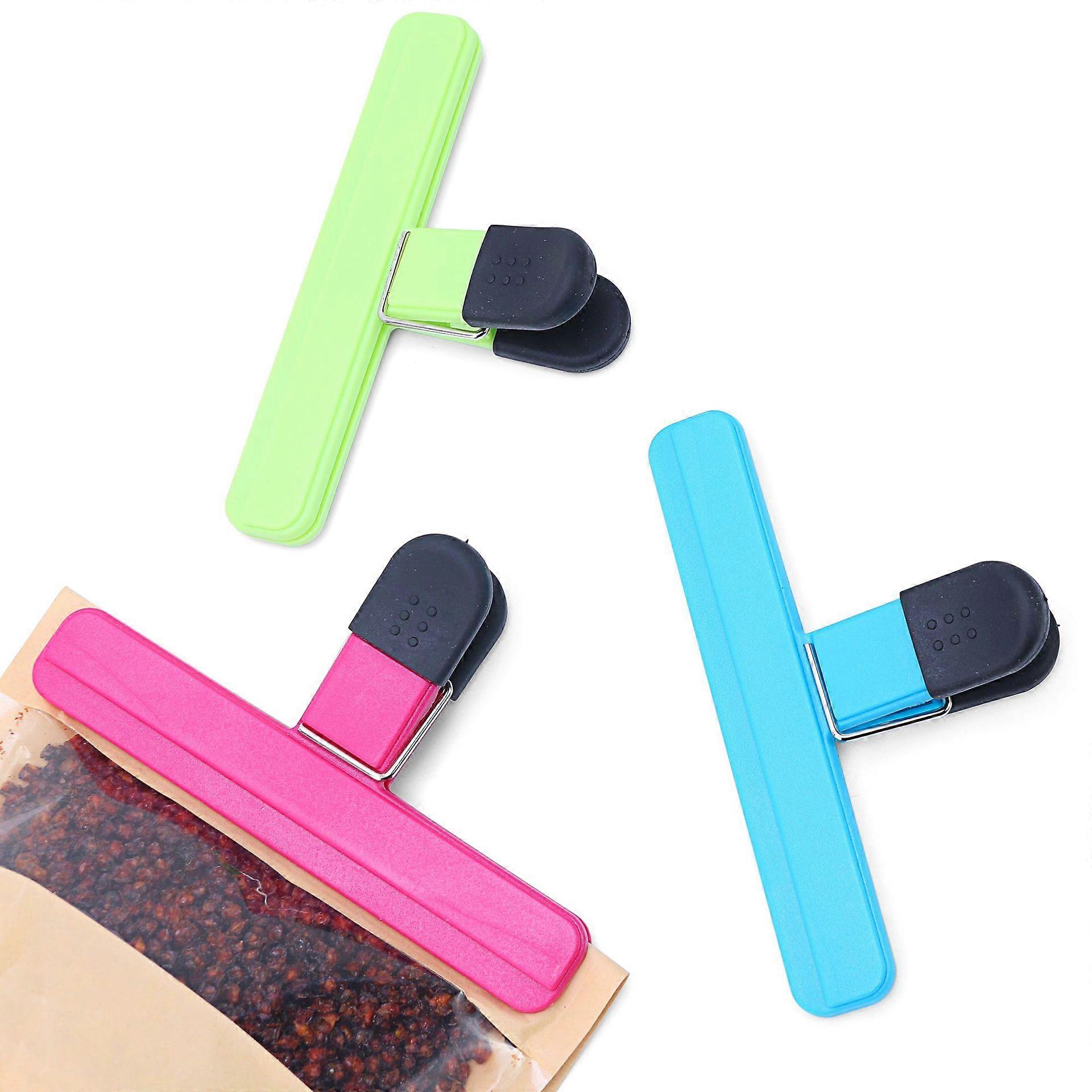 6 Pack Chip Bag Clips, 15cm*8.5cmLarge Size Assorted Colors Foods ...