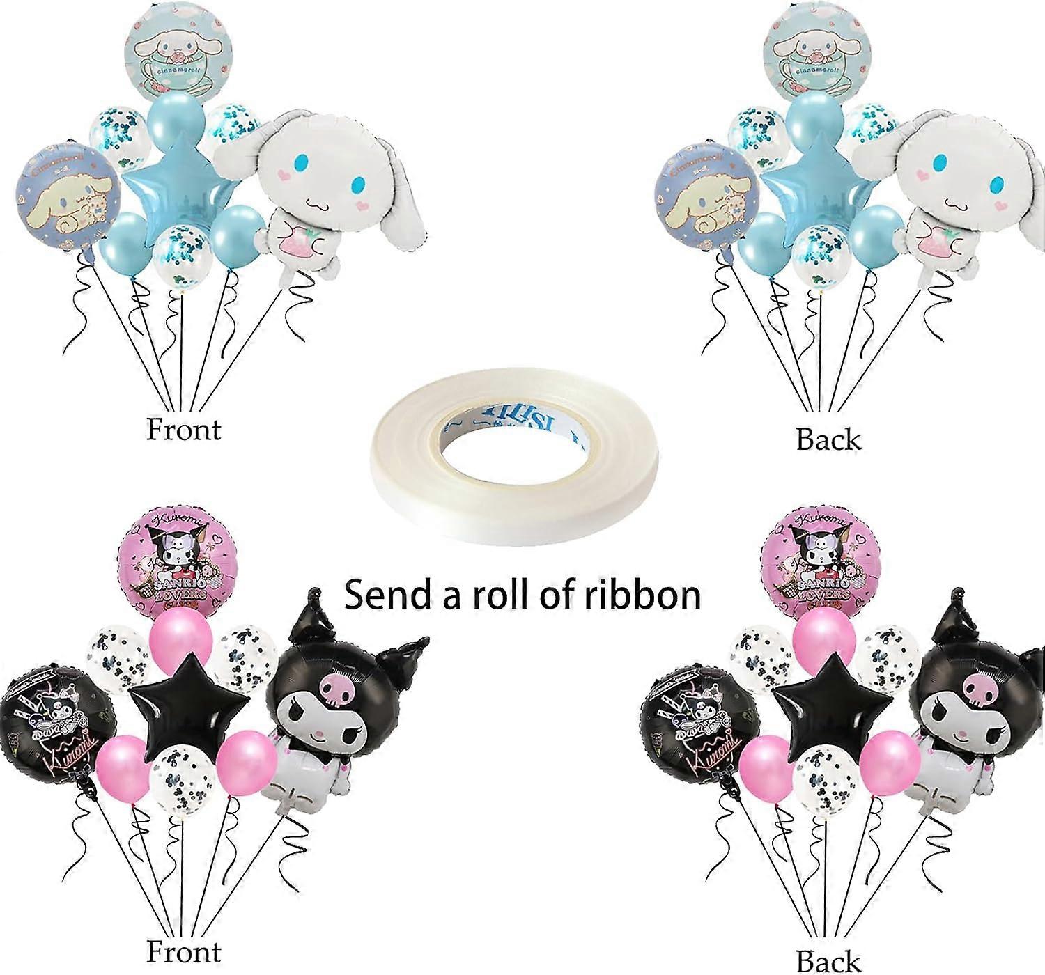 20Pcs Cute Anime Party Decoration Balloons,Aluminum Film Material ...