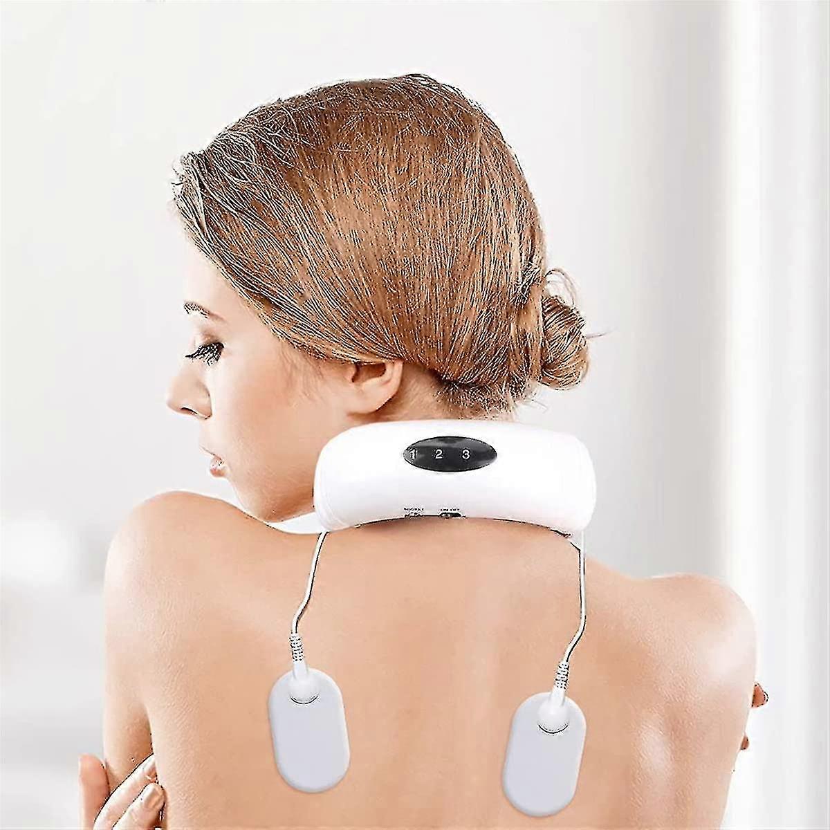 Ems Neck Massager Electric Pulse Neck Treatment Impulse Cervical Vertebra Back Shoulder Pain ...