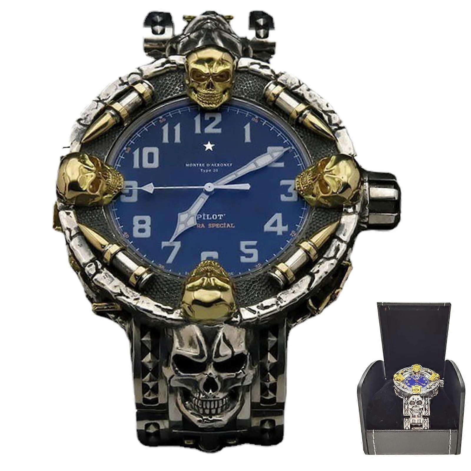 New Upgraded Mysterious Forbidden Bullet Skull Wrist Watch Skull ...