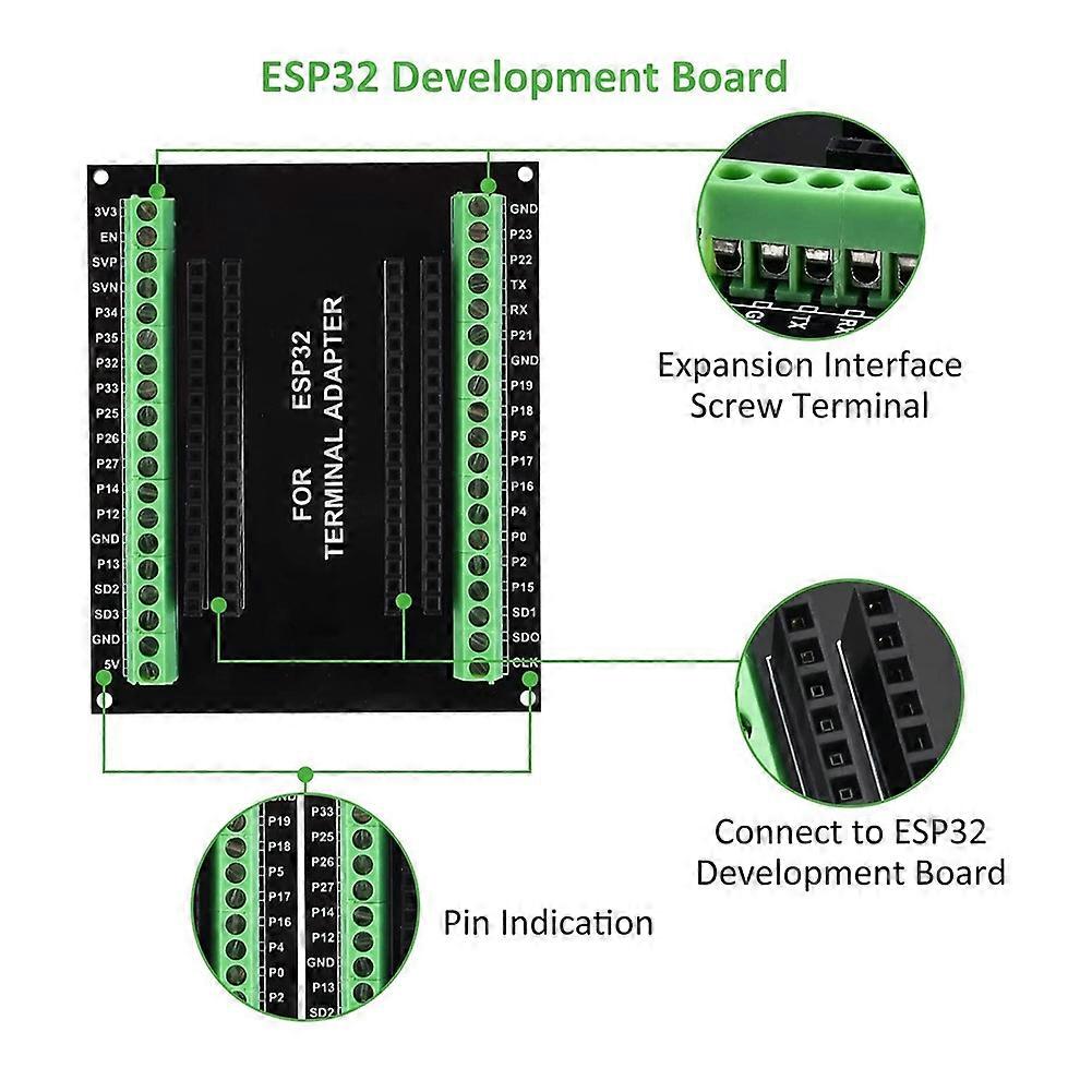 ESP32 Breakout Board GPIO 1 Into 2 Compatible with NodeMCU-32S Lua 38Pin GPIO Expansion Board ...