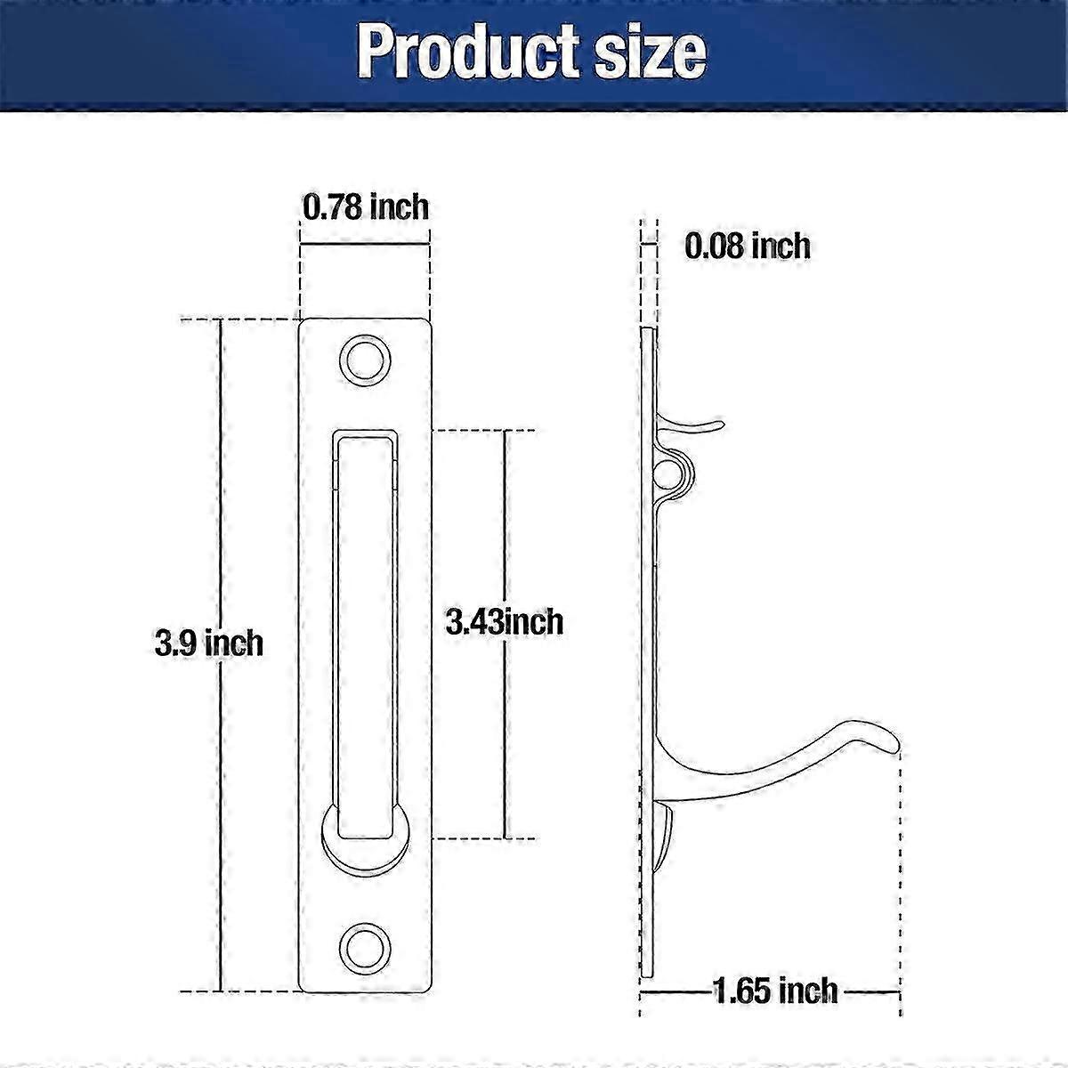 2 Pack Pocket Door Pull Solid Pocket Door Flush Edge Pull Pocket Door ...