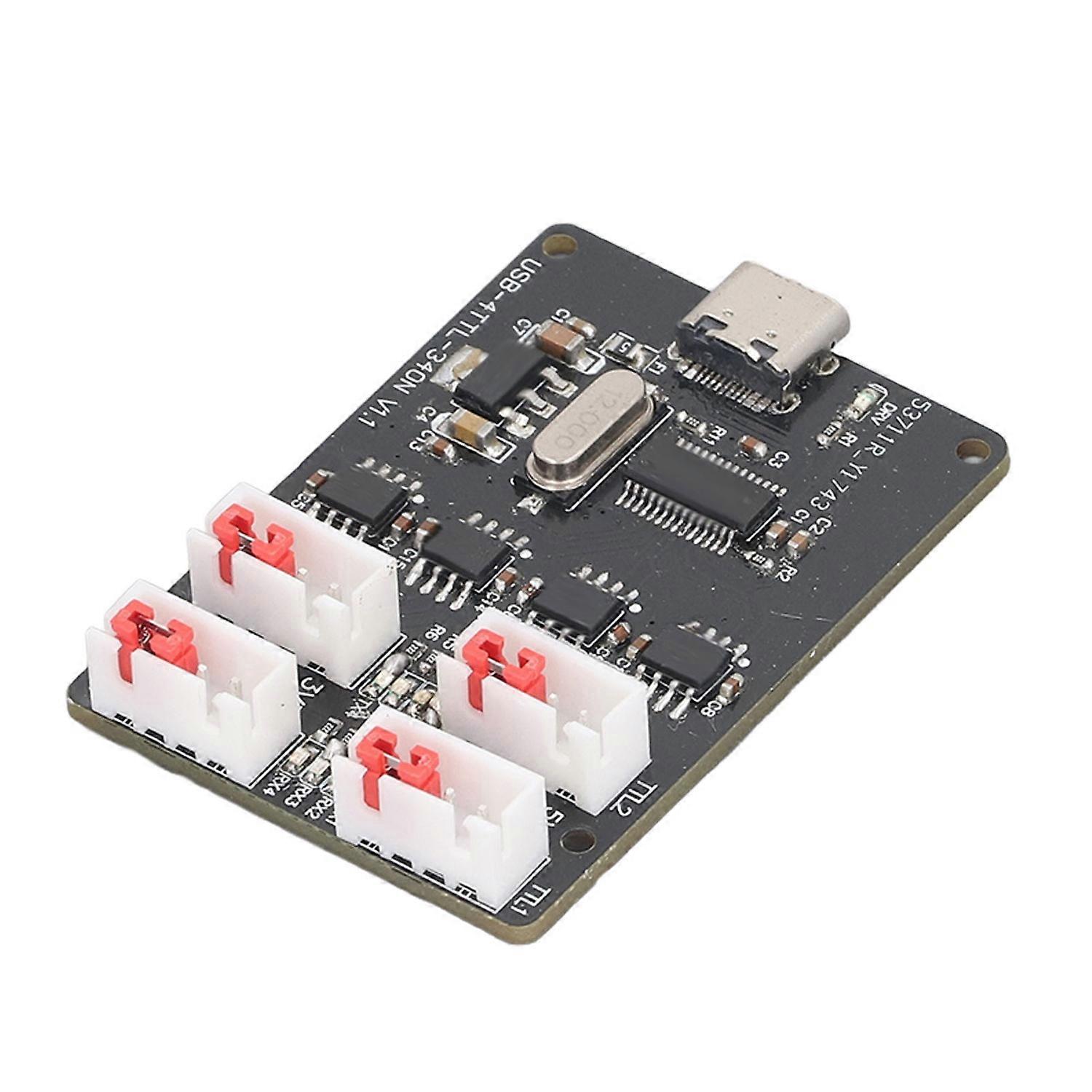 4 Way USB to TTL Serial Port Module TYPE C USB to TTL Serial Adapter ...
