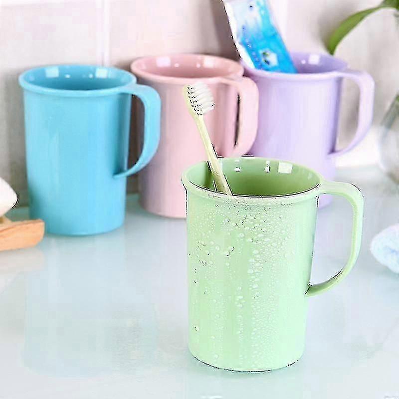 Set Of 4pcs Plastic Mugs With Handle, Unbreakable Plastic Coffee Cups ...