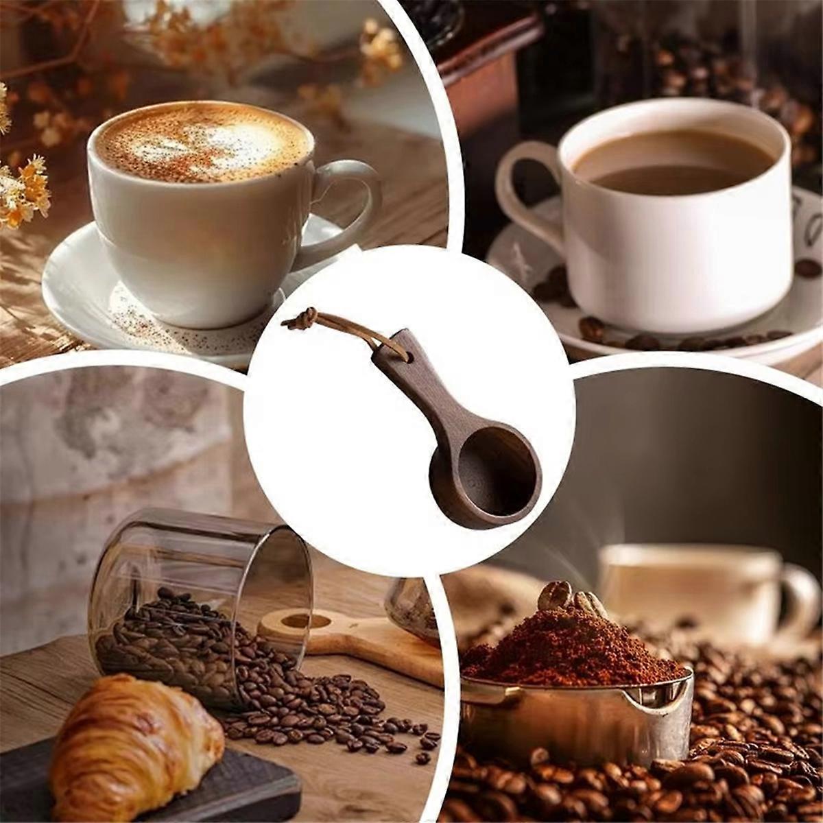 Nature Wood Mini Measuring Scoop Tea Coffee Bean Scoop Sugar Spice ...