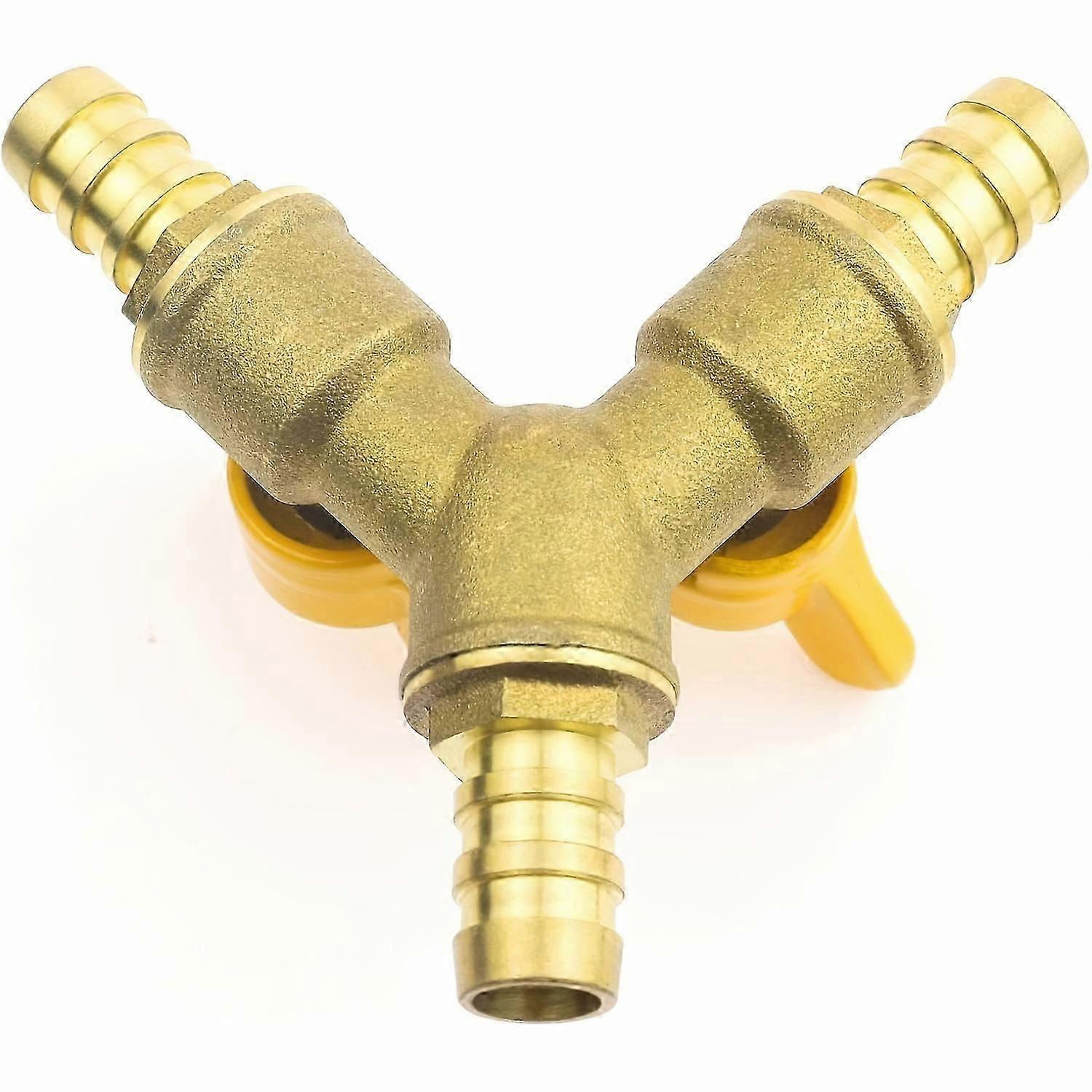 Three-way Ball Valve, Y-Splitter Brass Connection 8mm Ball Valve, with ...