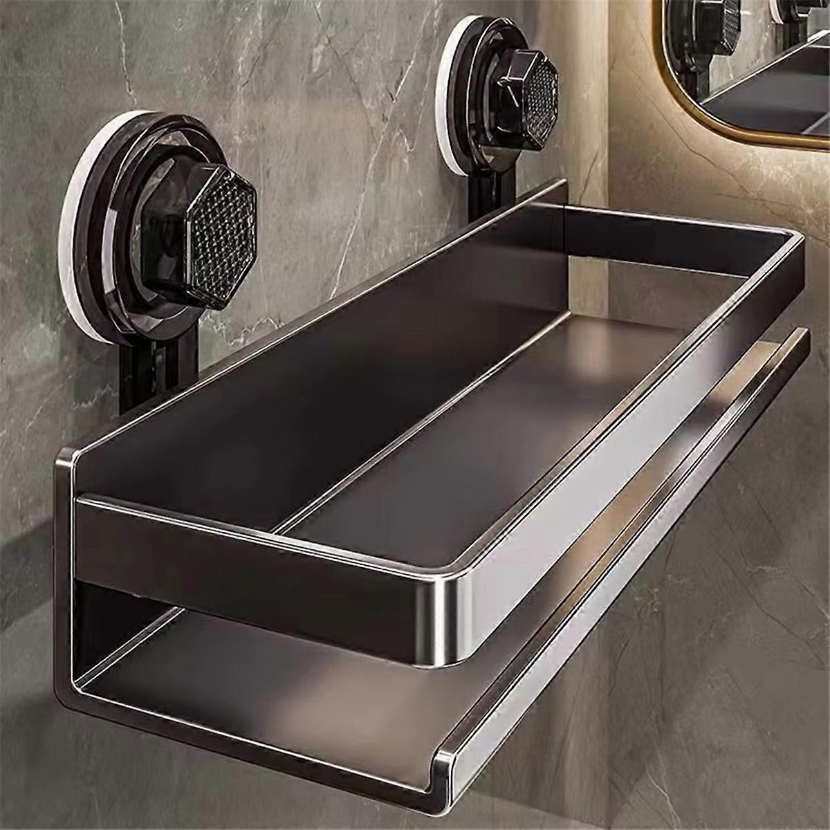 Bathroom Suction Cup Shelf - Wall Mounted Storage Rack for Shower, Home ...