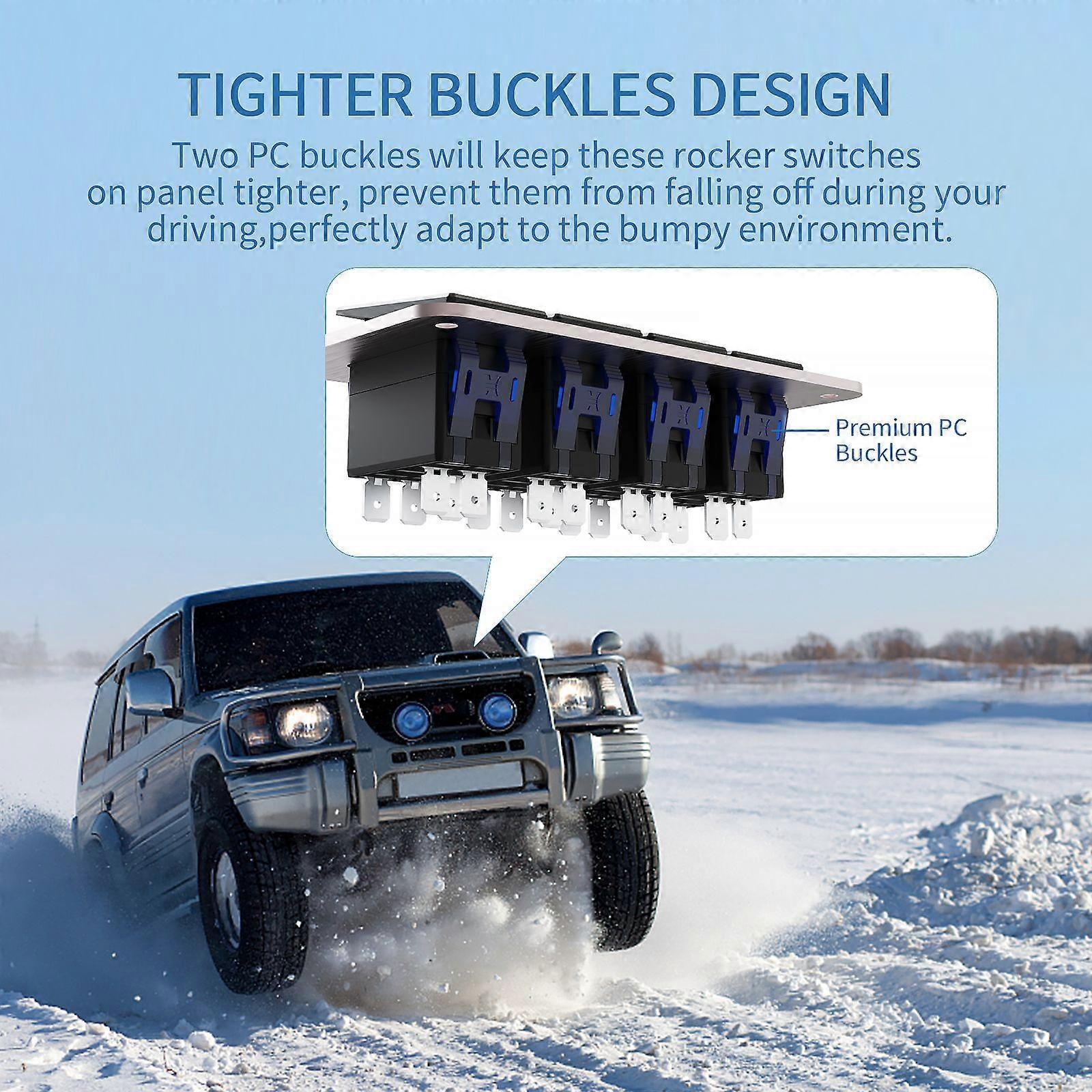 Waterproof Switch Panel 12v Rocker Switch Panel Universal ON-OFF 12v ...