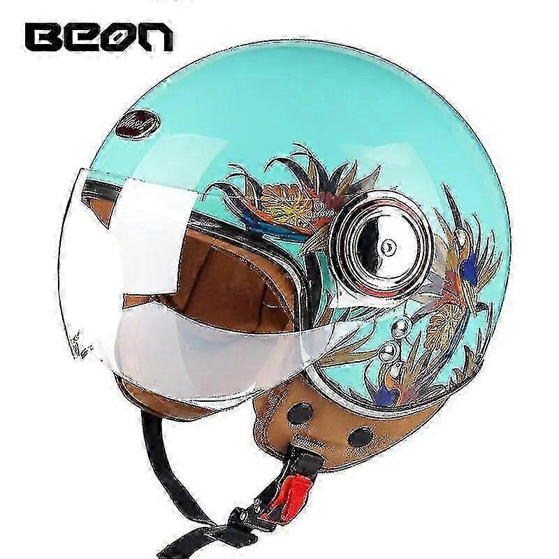 Beon Electric Motorcycle Helmet 3/4 Face Open E-scooter and Motocross ...