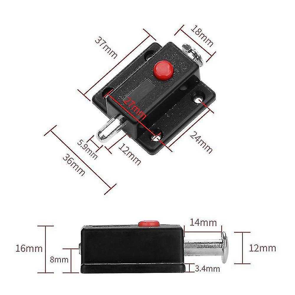 4 Pieces Spring Loaded Window Cabinet Knob Automatic Door Latch Lock ...