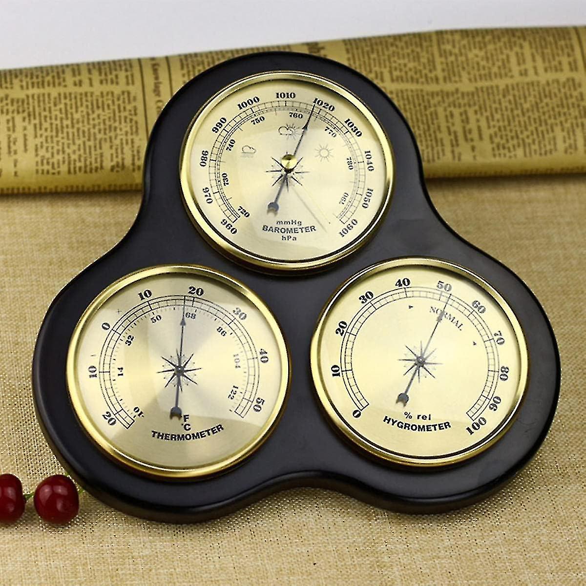 3 in 1 Weather Station - Barometer Thermometer Hygrometer, Wall Mounted ...