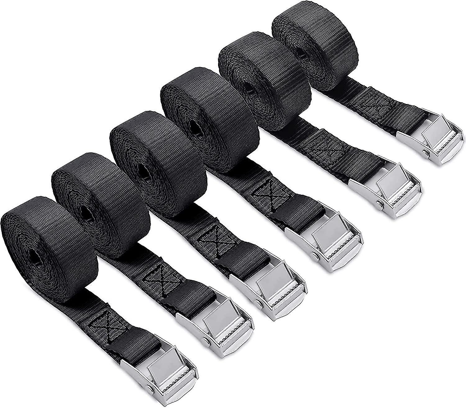 Lashing straps 1m - 6 pieces of lashing straps, short, black, lashing ...