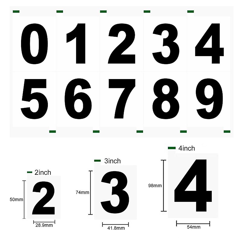 Reflective Number Labels Weatheproof Reflective Mailbox Numbers for ...