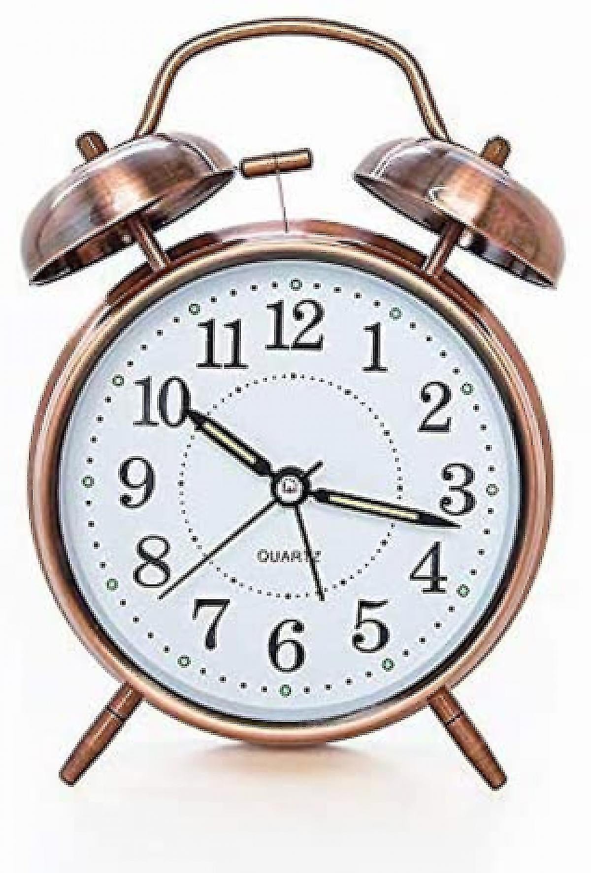 [loud Sound For Deep Sleepers] 4'' Twin Bell Alarm Clock With Backlight ...