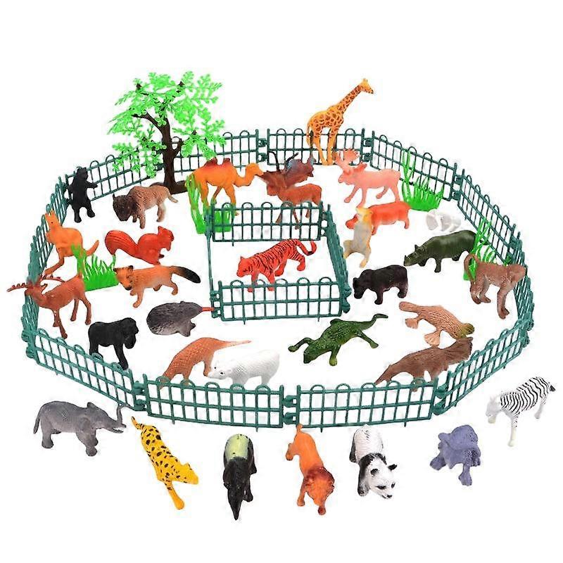 53-Piece Realistic Wild Animal Models Set, Plastic, Multicolor | Fruugo UK