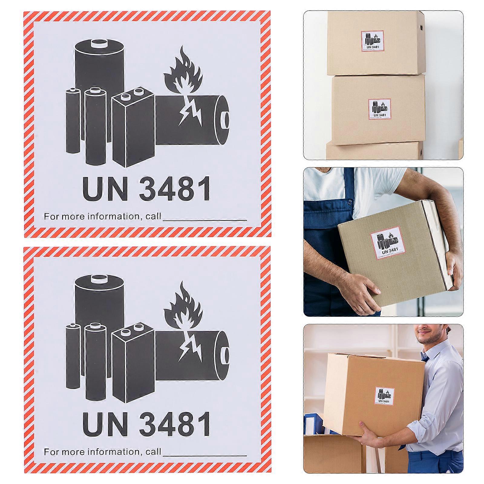 100 sheets Lithium Battery Labels Adhesive Stickers Transport Caution ...
