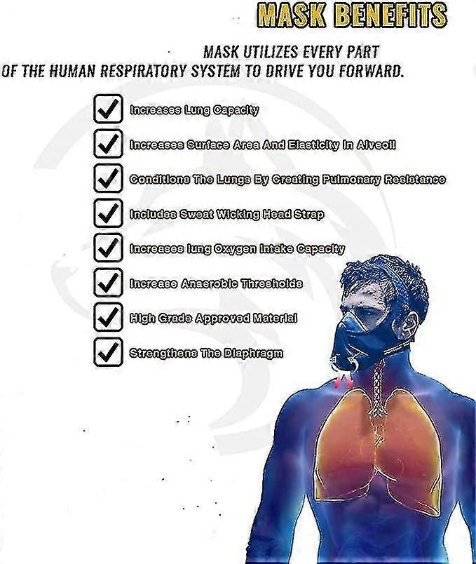 High Altitude Mask, Training Workout Mask Men To Improve Lung Capacity ...
