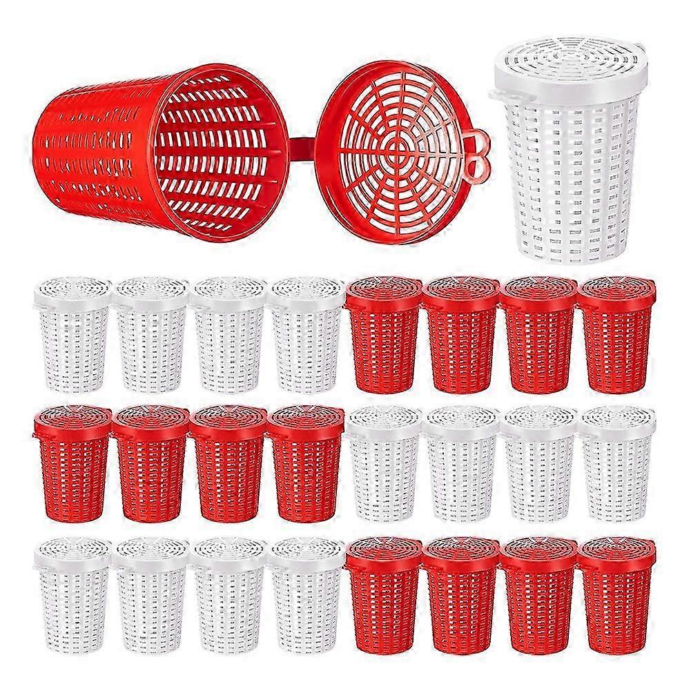 20 Pcs Fishing Bait Cage Trap Fish Lure Feeder Basket Plastic Bait ...