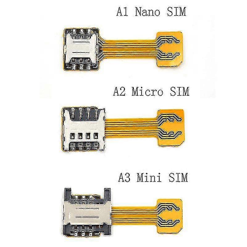 Hybrid Dual Micro Nano Sim Card Adapter Converter Extension Sd Slot ...