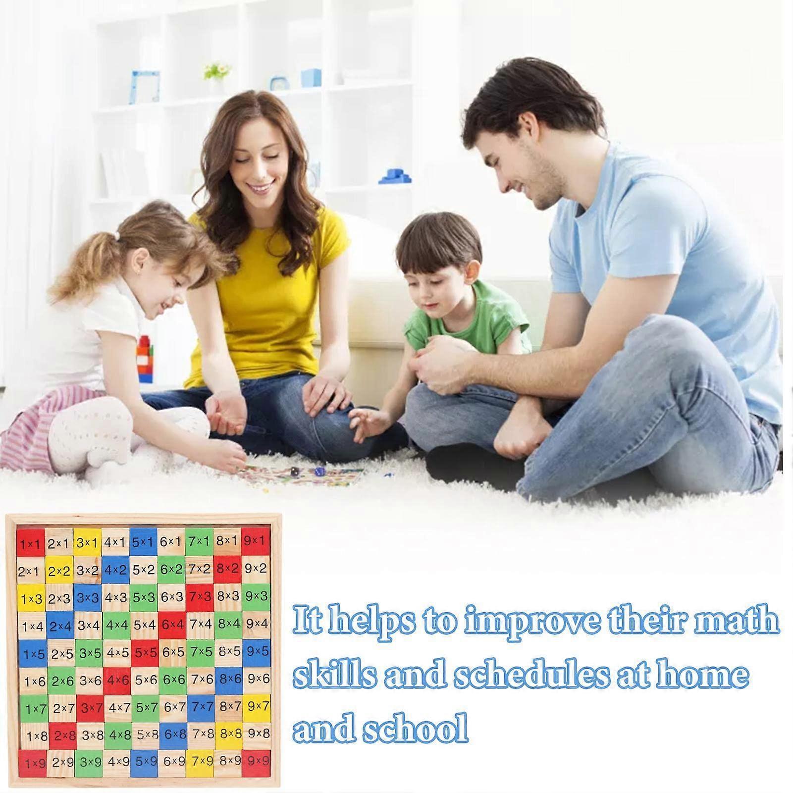 Wood Multiplication Table,Wooden Board Table Math Game - Kids Preschool ...