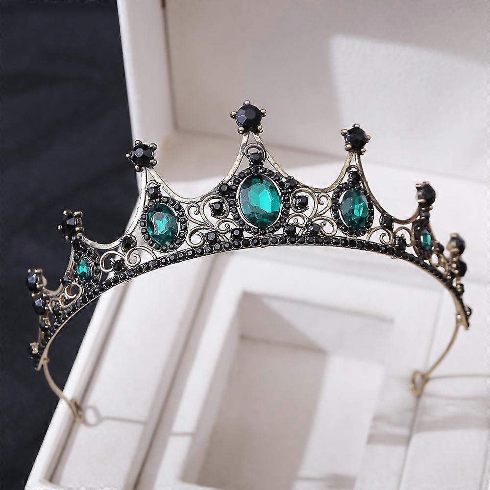 Green Crown Tiara for Women, Vintage Princess Crown Queen Tiara with ...