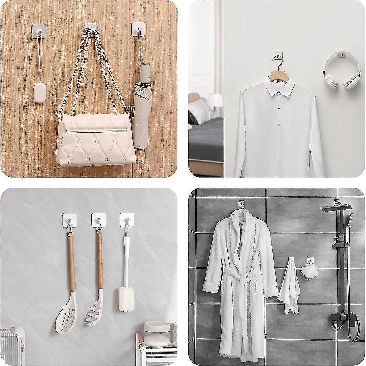 Heavy Duty Adhesive Hooks,Self-Adhesive Hooks,Square-Slash Hook for ...