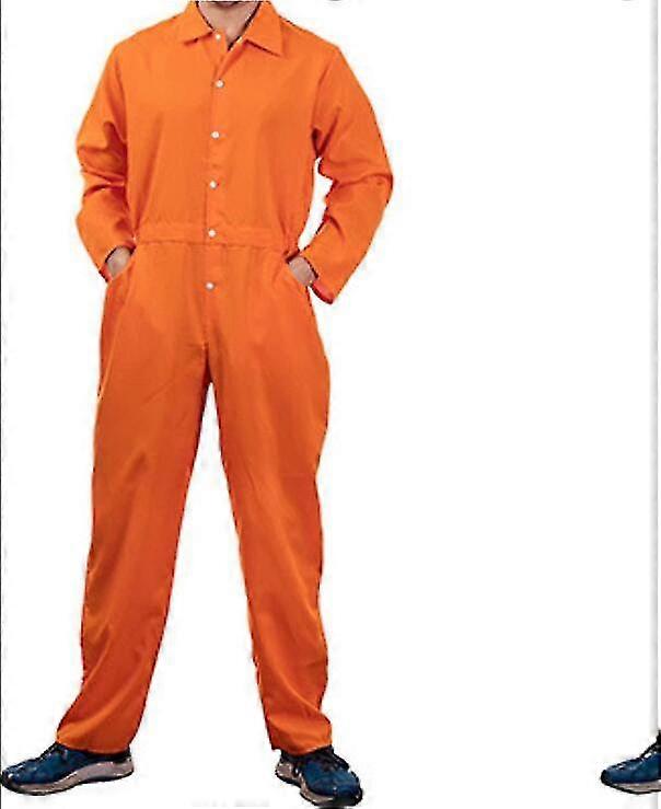 New Arrival Unisex Halloween Overall Costume Prisoner Red Orange ...