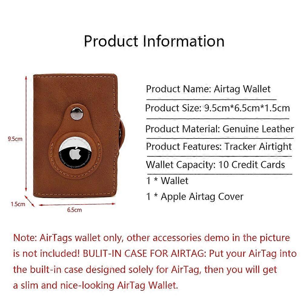 Airtag Men's Wallet New Metal Aluminum Box Case Rfid Anti-theft Swipe ...
